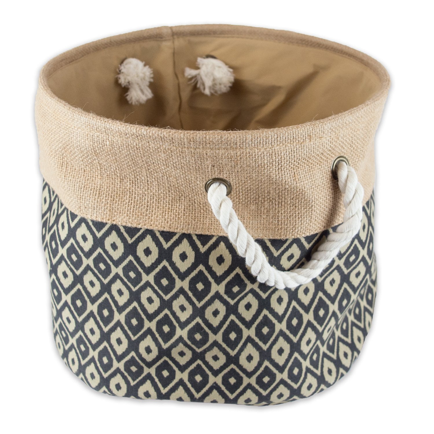 DII Burlap Storage Basket, Organizational Solution, Large Round, 16x15 ...