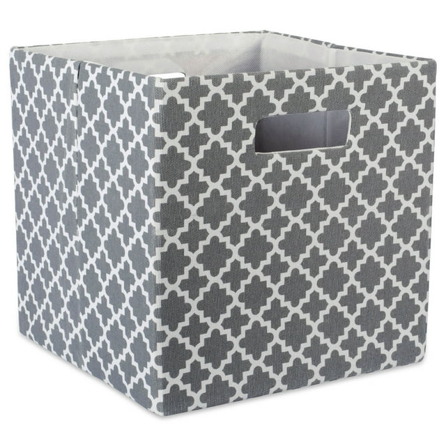 DII Collapsible Polyester Storage Cube, Lattice, Gray, Large - Walmart.com