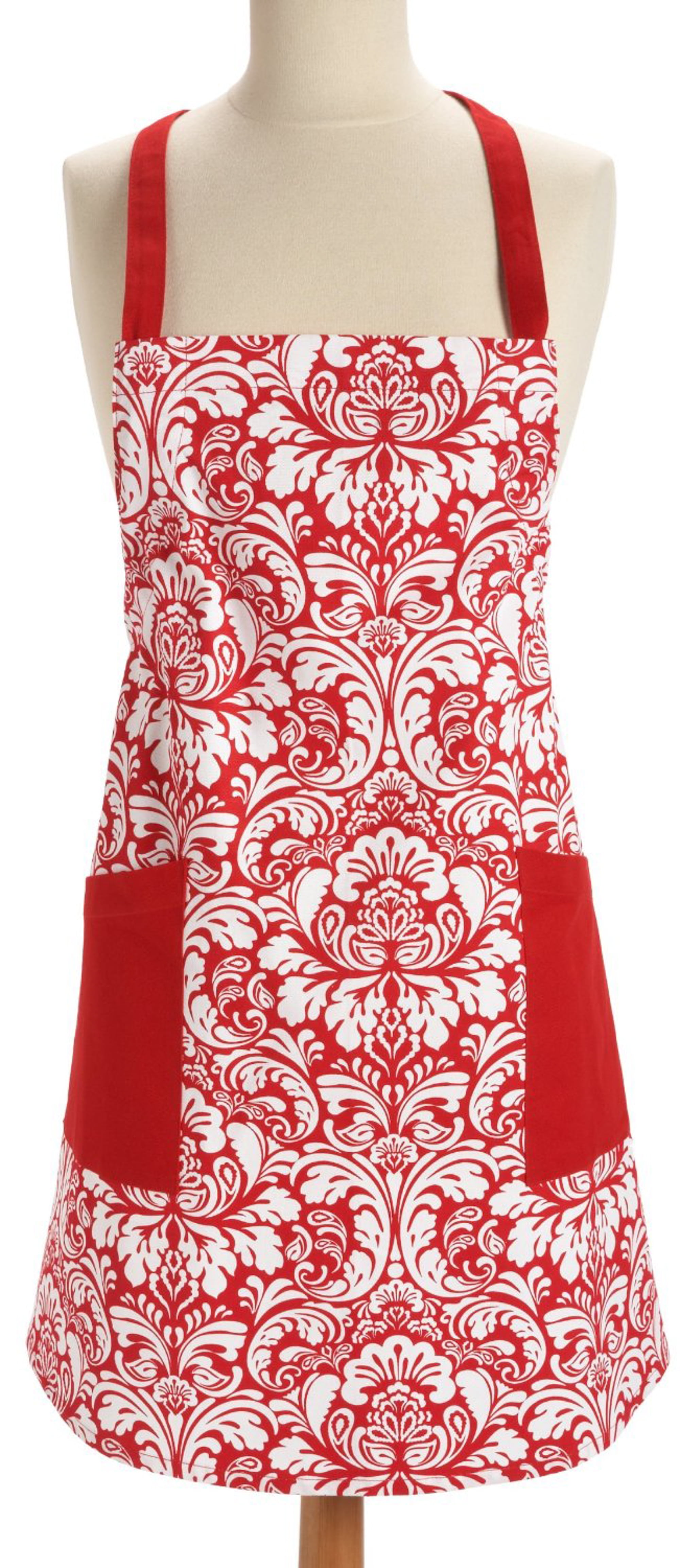 DII Damask Kitchen Apron, 29"x37.5", 100% Cotton, Multiple Colors ...