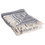 DII Farmhouse Rustic Navy Blue, Off-White Striped Cotton Throw, 60" x ...