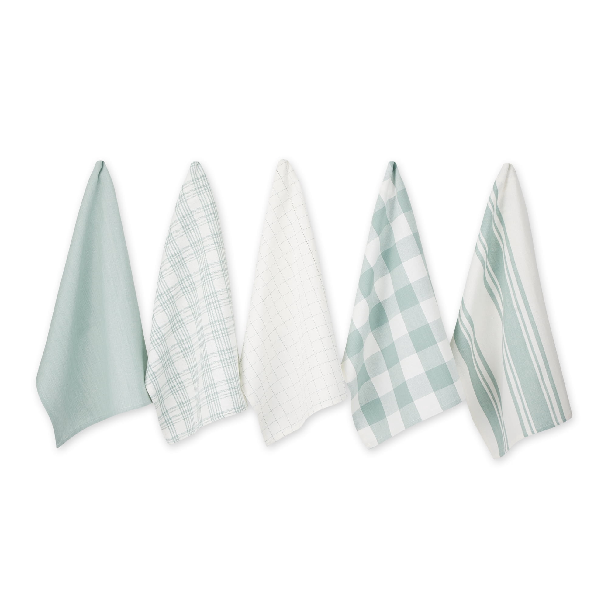 DII Green Striped Dish Cloths (Set of 5) - Walmart.com