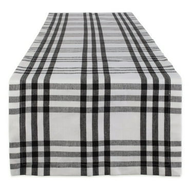 Farmhouse Living Country Woven Homestead Stripe Table Runner in White ...