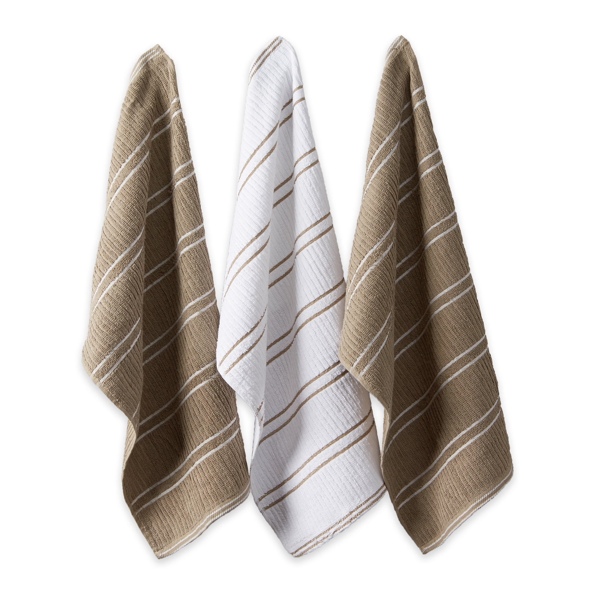 DII J&M Mocha Ribbed Terry Dishtowel Dishcloth (Set of 8) - Walmart.com