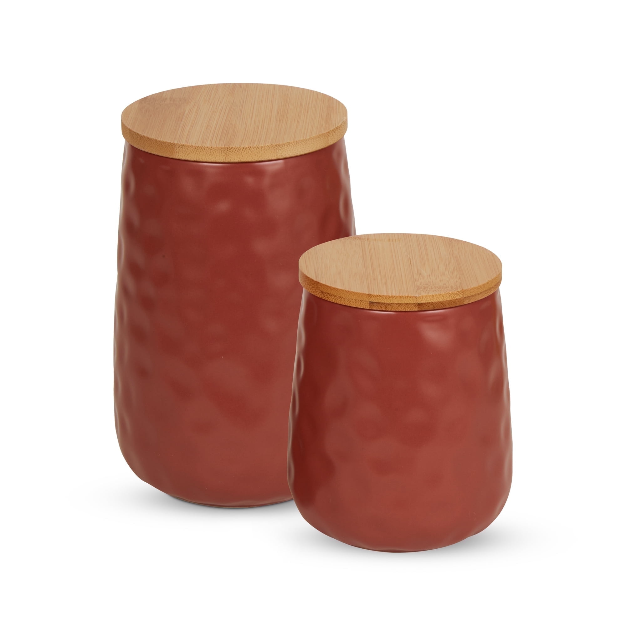 DII Kitchen Accessories Textured Matte Ceramic Canister Set, Cinnamon ...