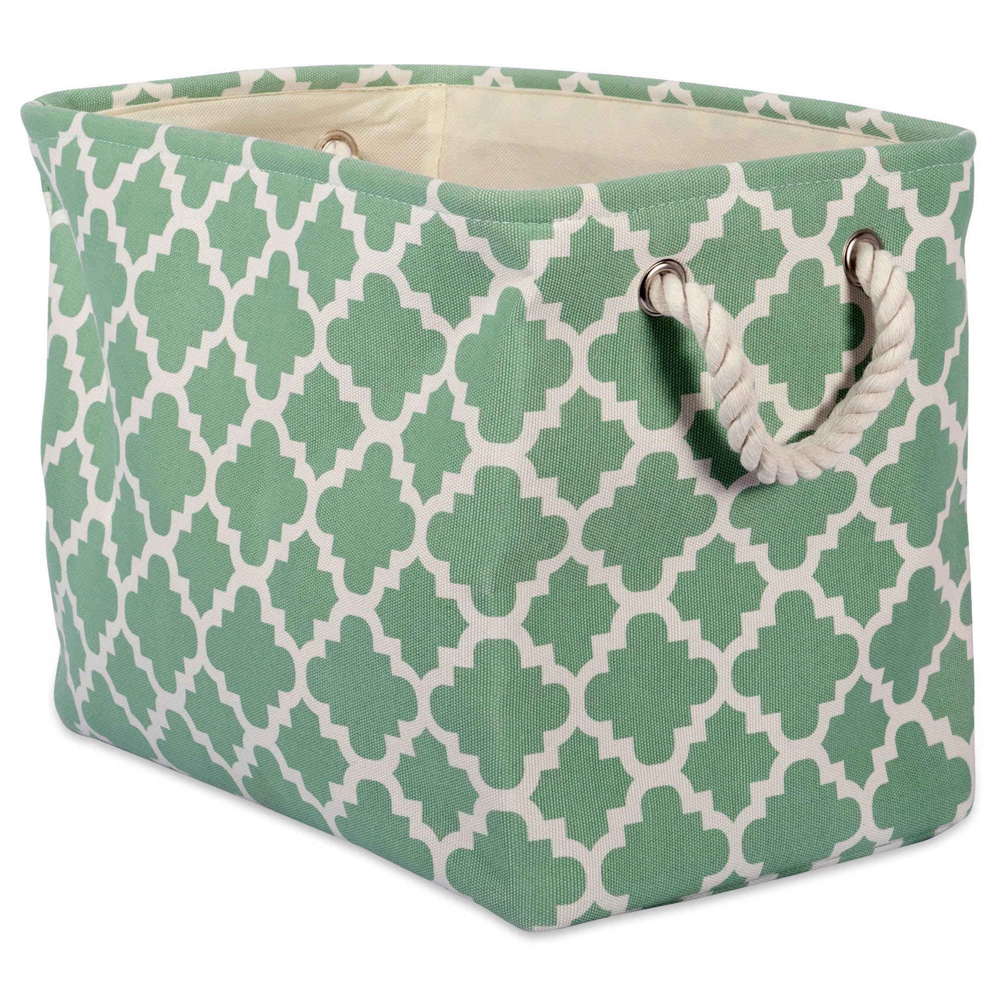 DII Lattice Decorative Bin, Large, 100% Polyester, Multiple Colors ...