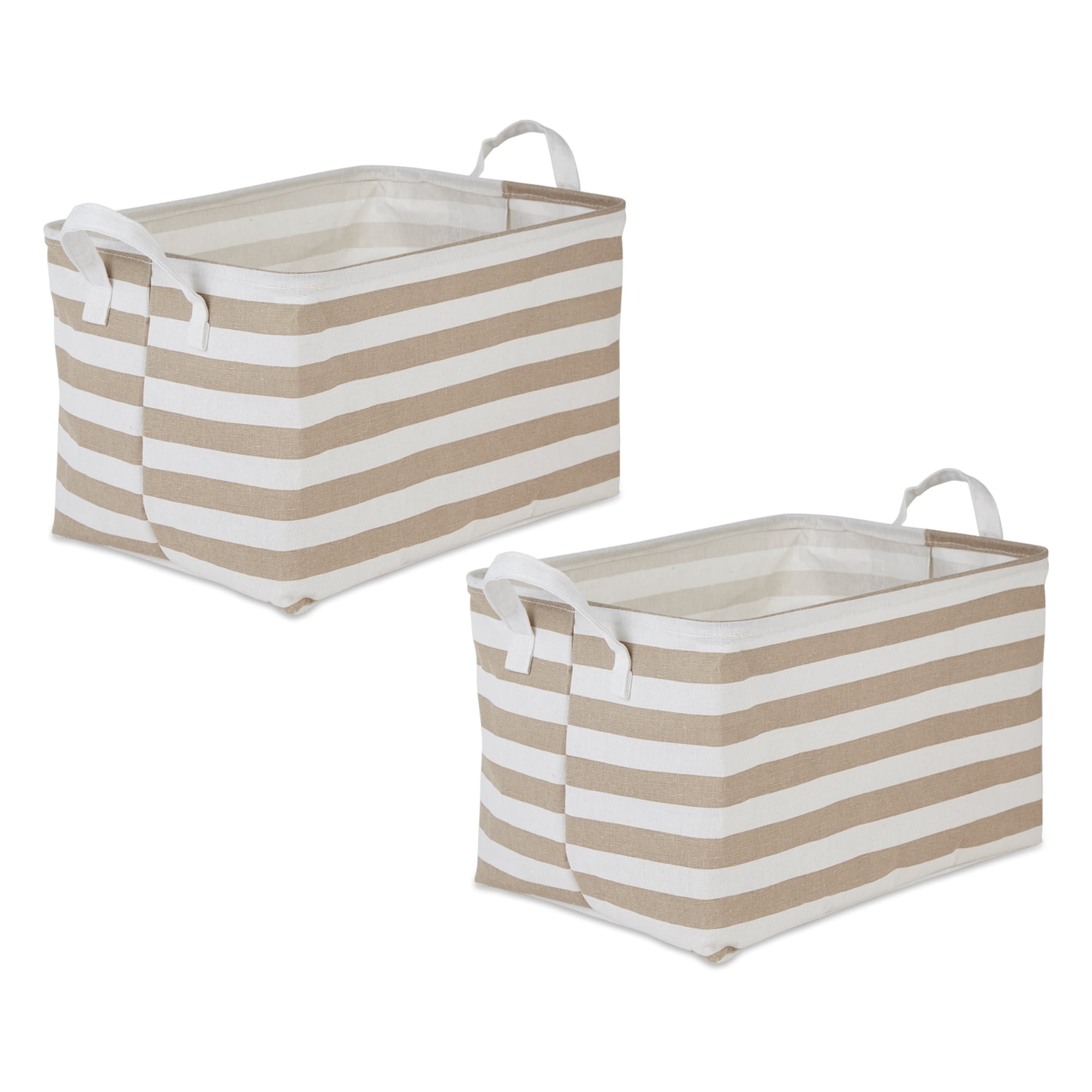 DII Laundry Storage, PE Coated Bin with Handles, Stone Stripe, Ex-Large ...
