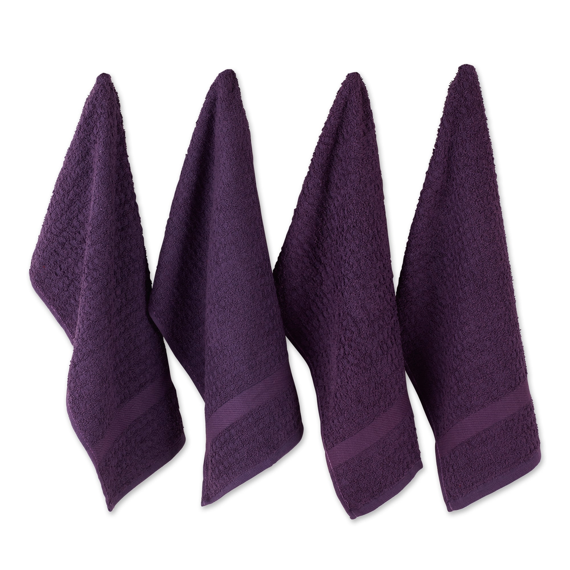 DII Cotton Kitchen Dish Towels in Eggplant Purple (Set of 4) - Walmart.com