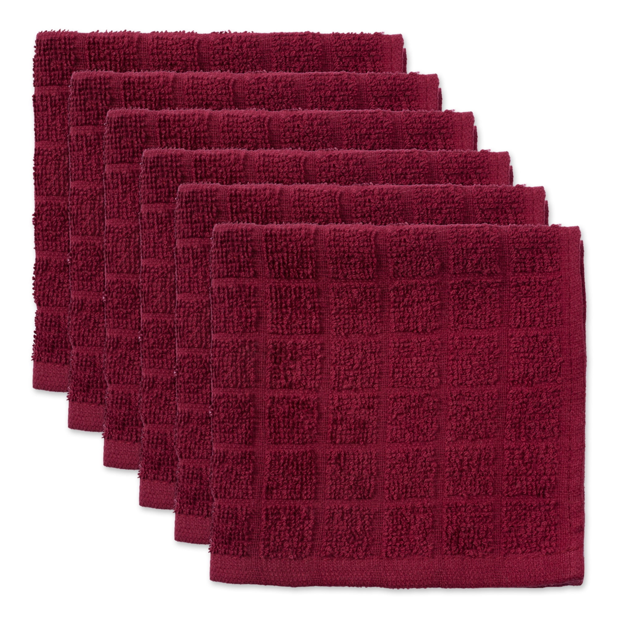 DII Windowpane Terry Dishcloth Set/6,12x12" - Walmart.com