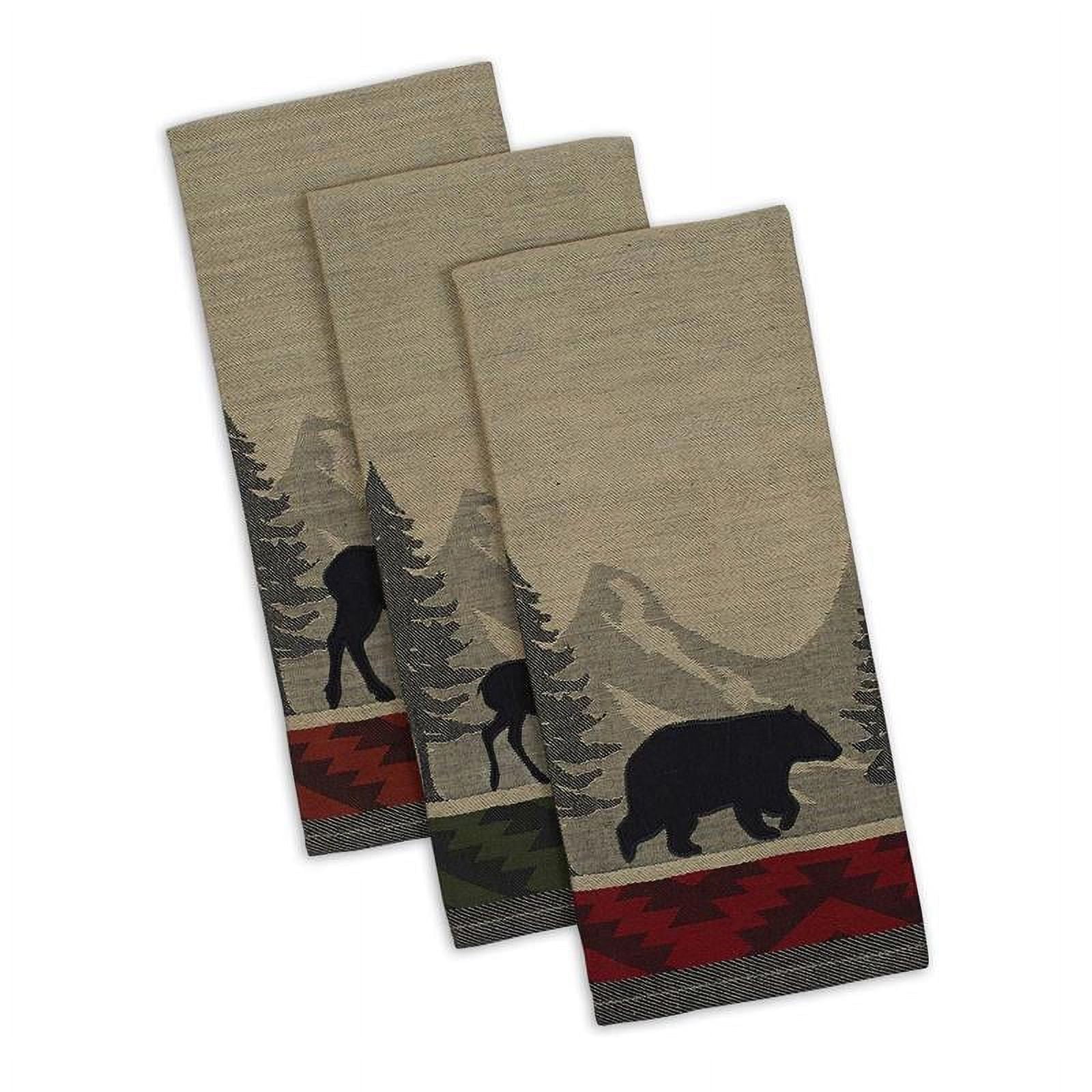 DII Modern Cotton Walk In The Wood Jacquard Dishtowels in Multi-Color ...