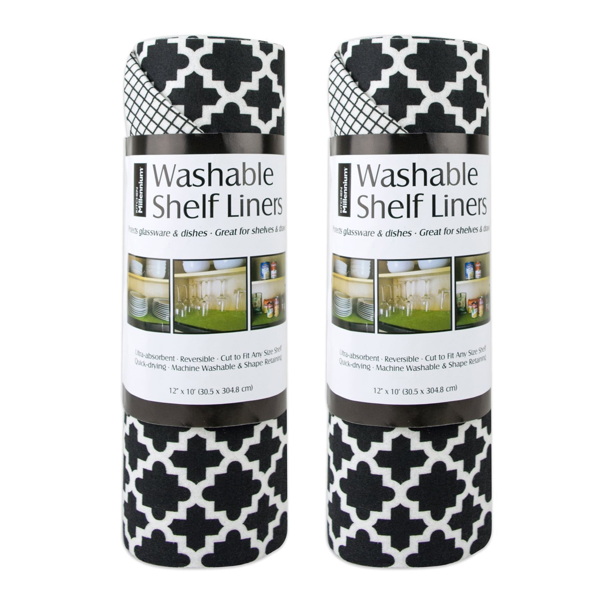 DII Modern Non-Adhesive, Washable, Cut-to-Fit Polyester Fabric Shelf ...