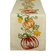 DII Multi-Color Pumpkin Vine Embroidered Fabric Table Runner 14x70 ...
