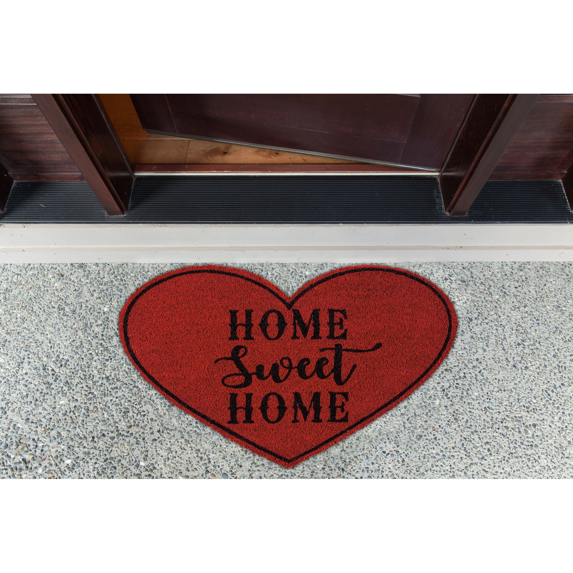 Contemporary Home Living Home Sweet Home Heart Shaped Doormat - 30 ...
