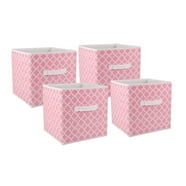 mDesign Square Gift-Wrap or Ornament Storage Box, Handles, 2 Pack ...
