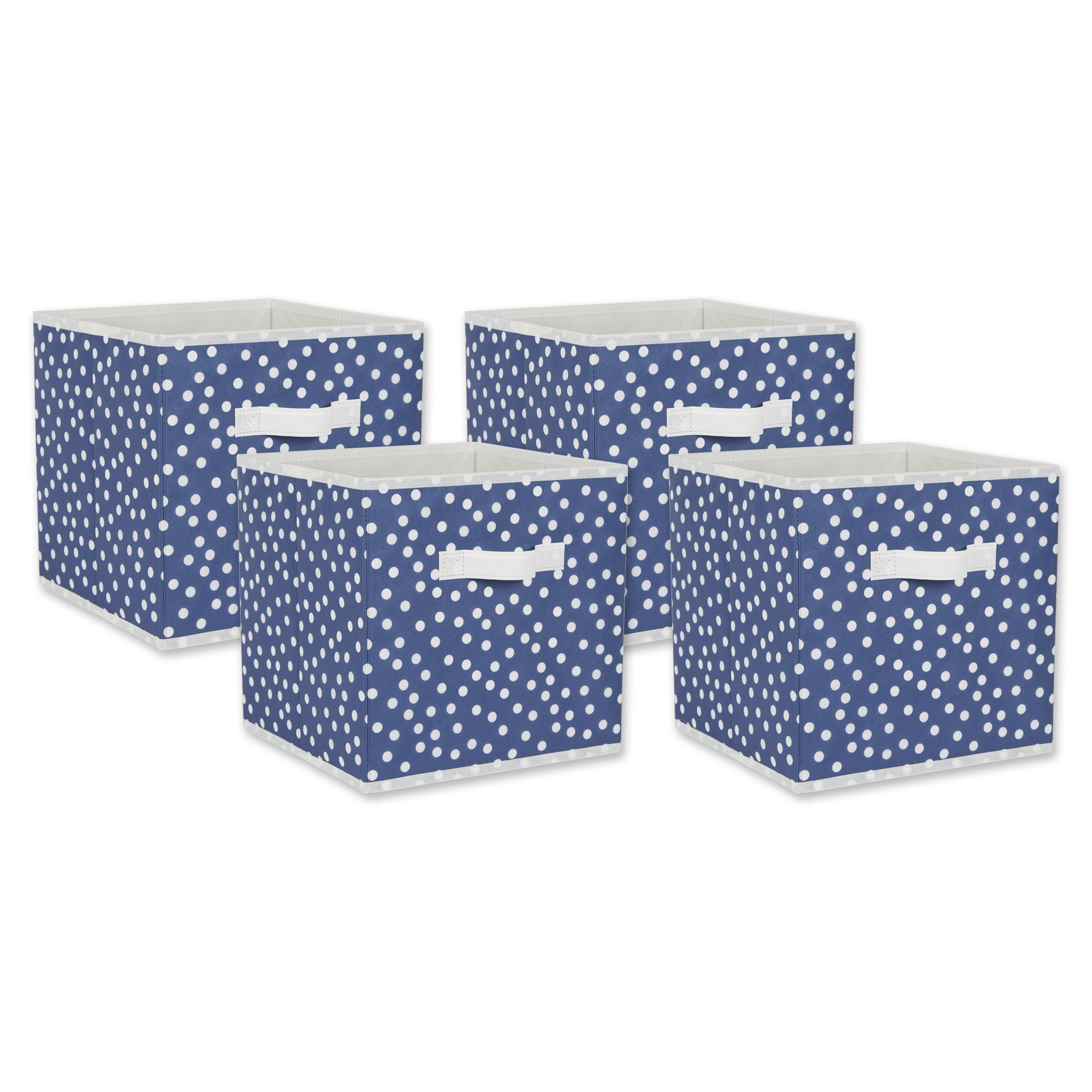 DII Non Woven Polyester Storage Bin, Polka Dot, French Blue & White ...