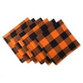 DII Orange Buffalo Check Napkin (Set of 6), 20x20", 100% Cotton ...