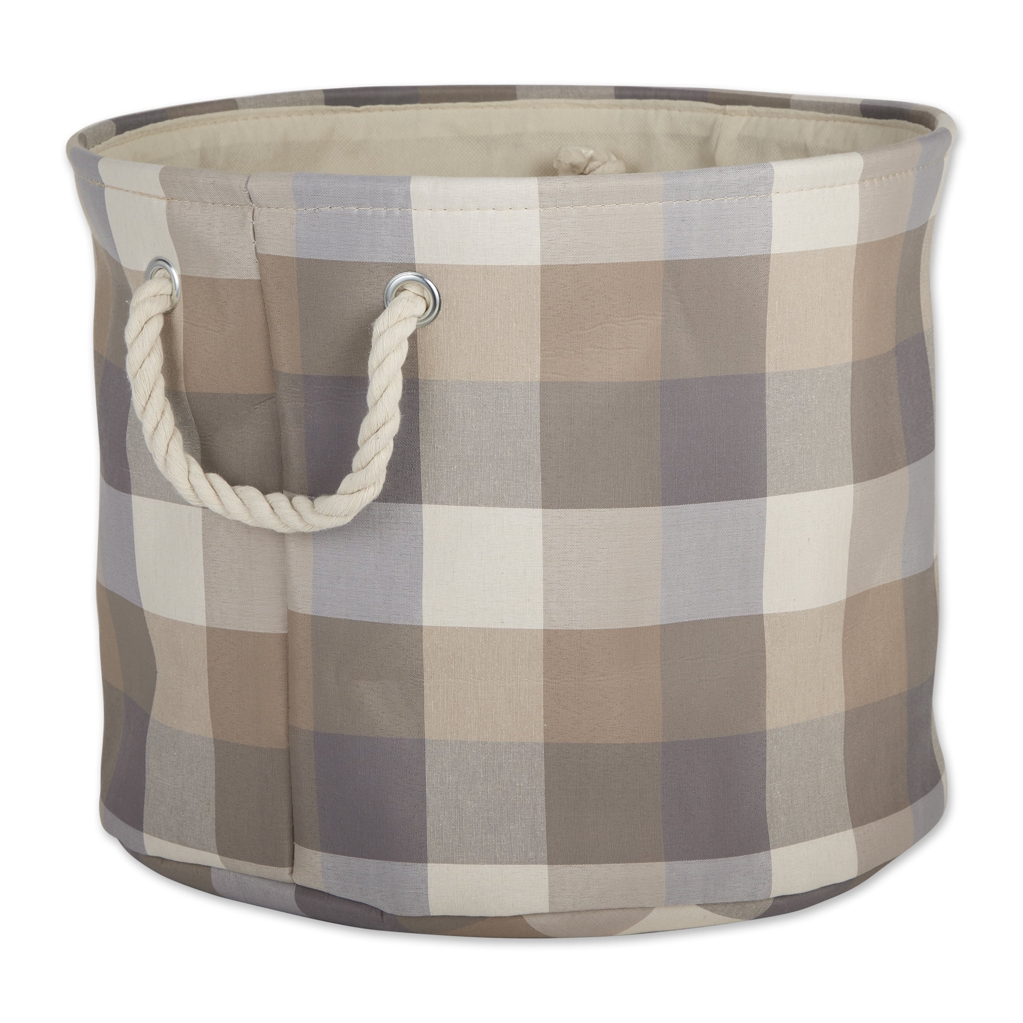 DII Polyester Bin Tri Color Stone Round Medium 12"x15"x15" - Walmart.com