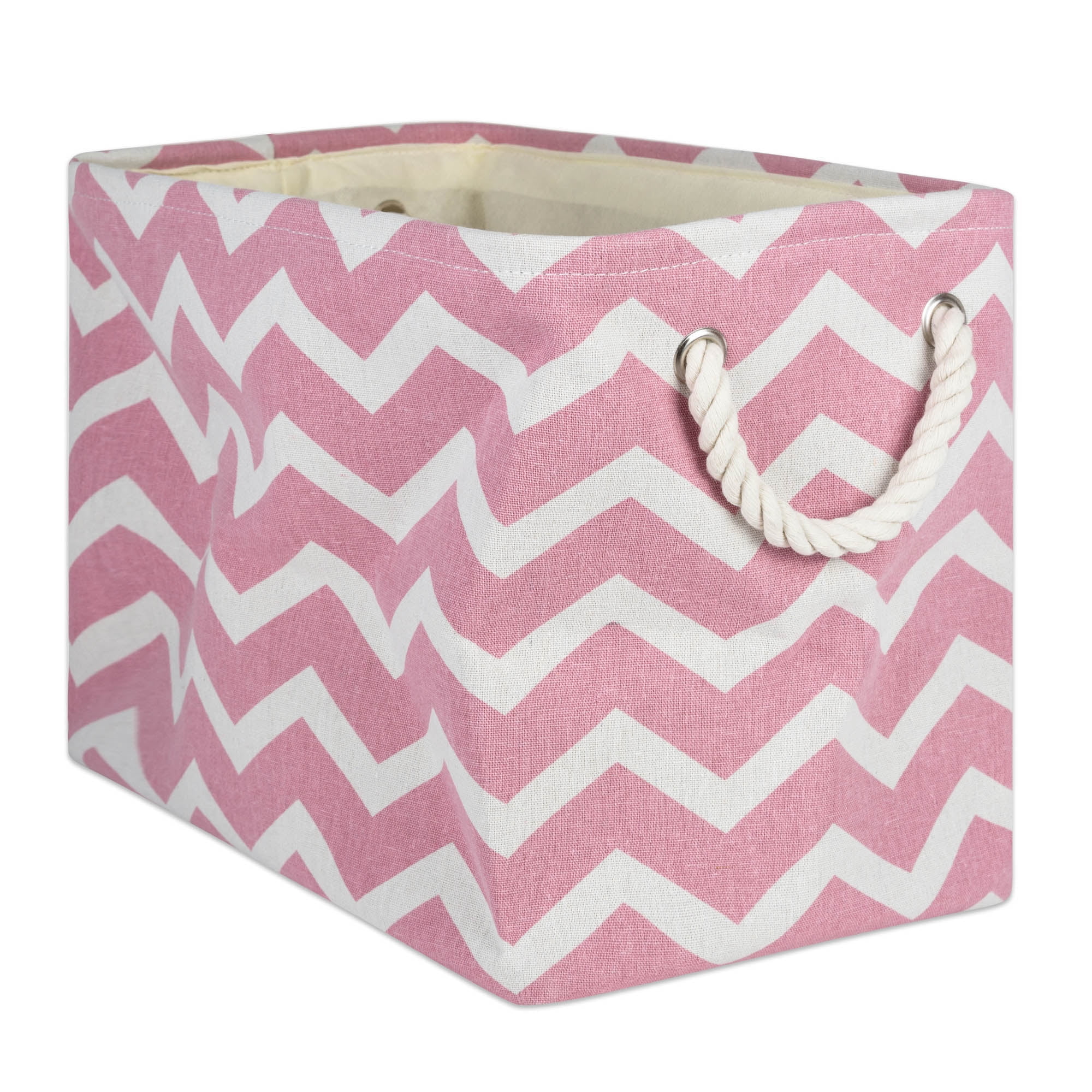 Polyester Bin Chevron Rose Rectangle Medium 16x10x12 - Walmart.com