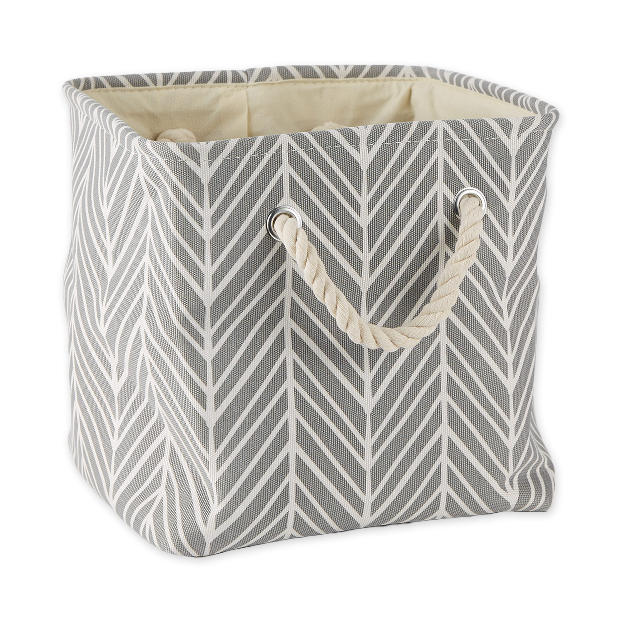 DII Polyester Container with Handles, Herringbone Storage Bin, Large ...