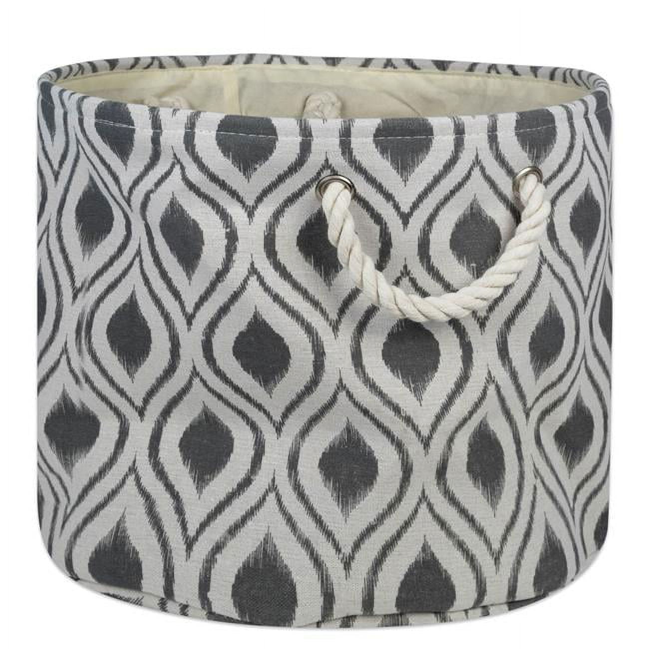 DII Decorative Collapsible Polyester Container with Rope Handles, Ikat ...