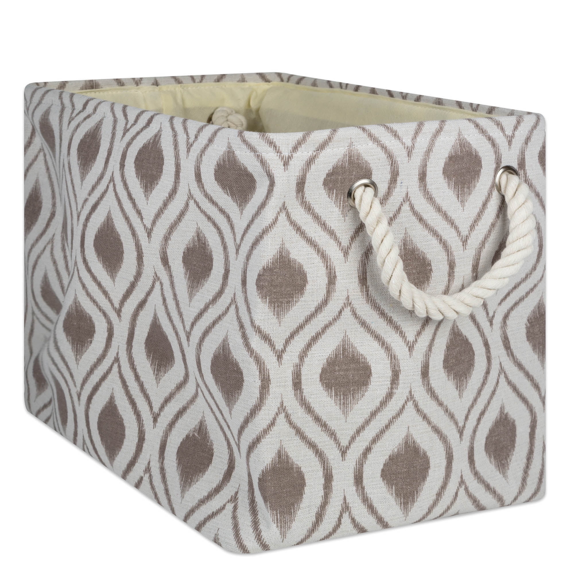 DII Polyester Container with Handles, Ikat Storage Bin, Large, Stone ...