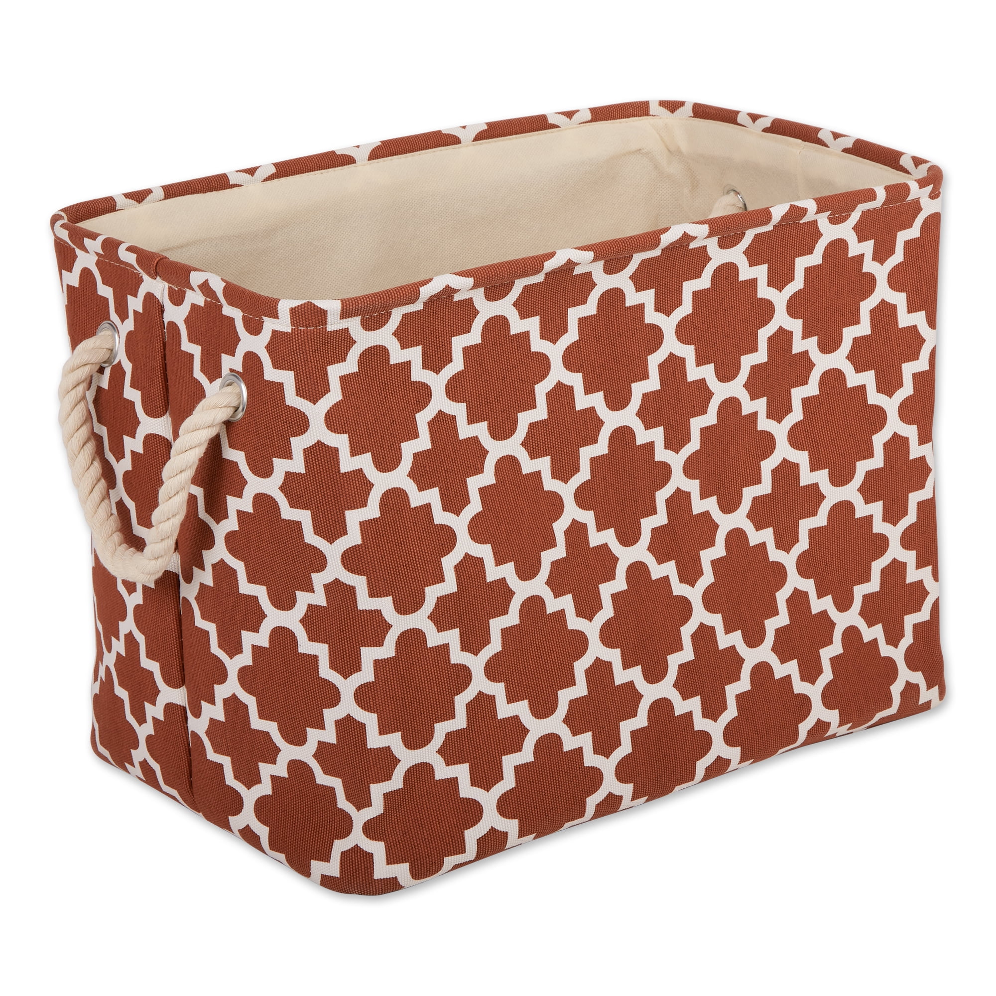 DII Polyester Container with Handles, Lattice Storage Bin, Large ...