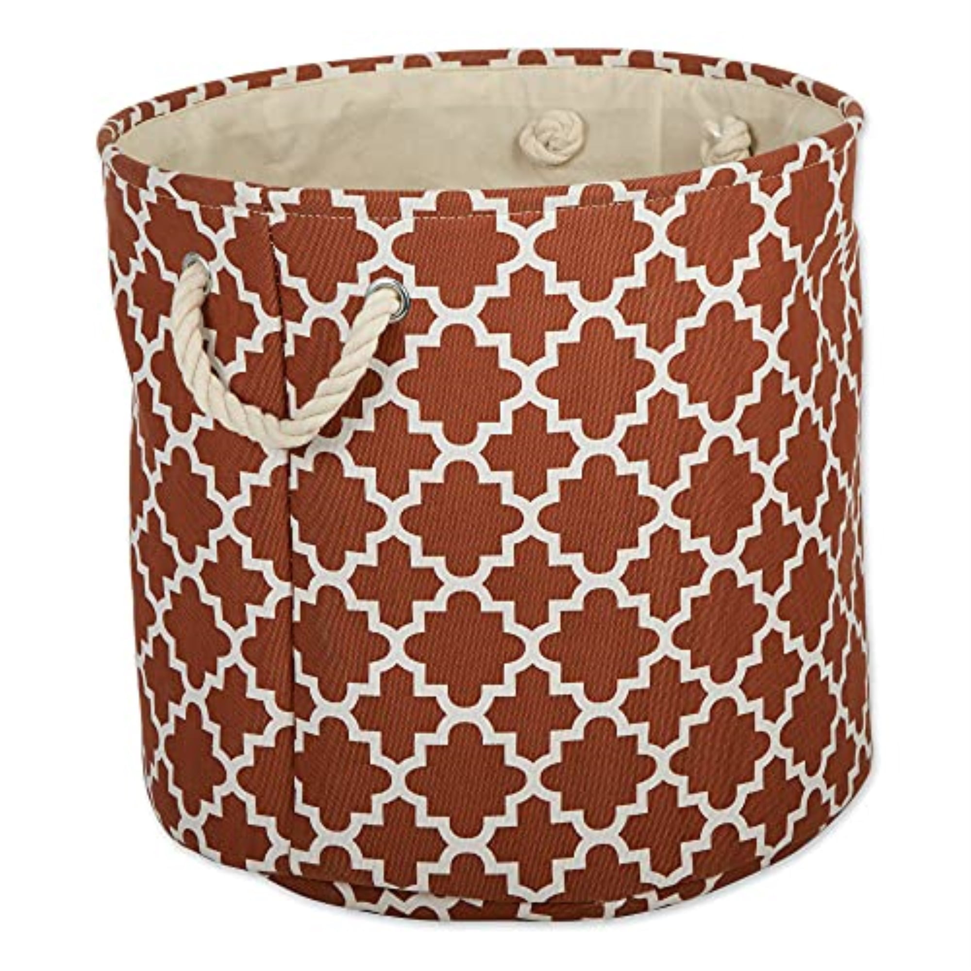 DII Polyester Bin Lattice Cinnamon Round Large - Walmart.com