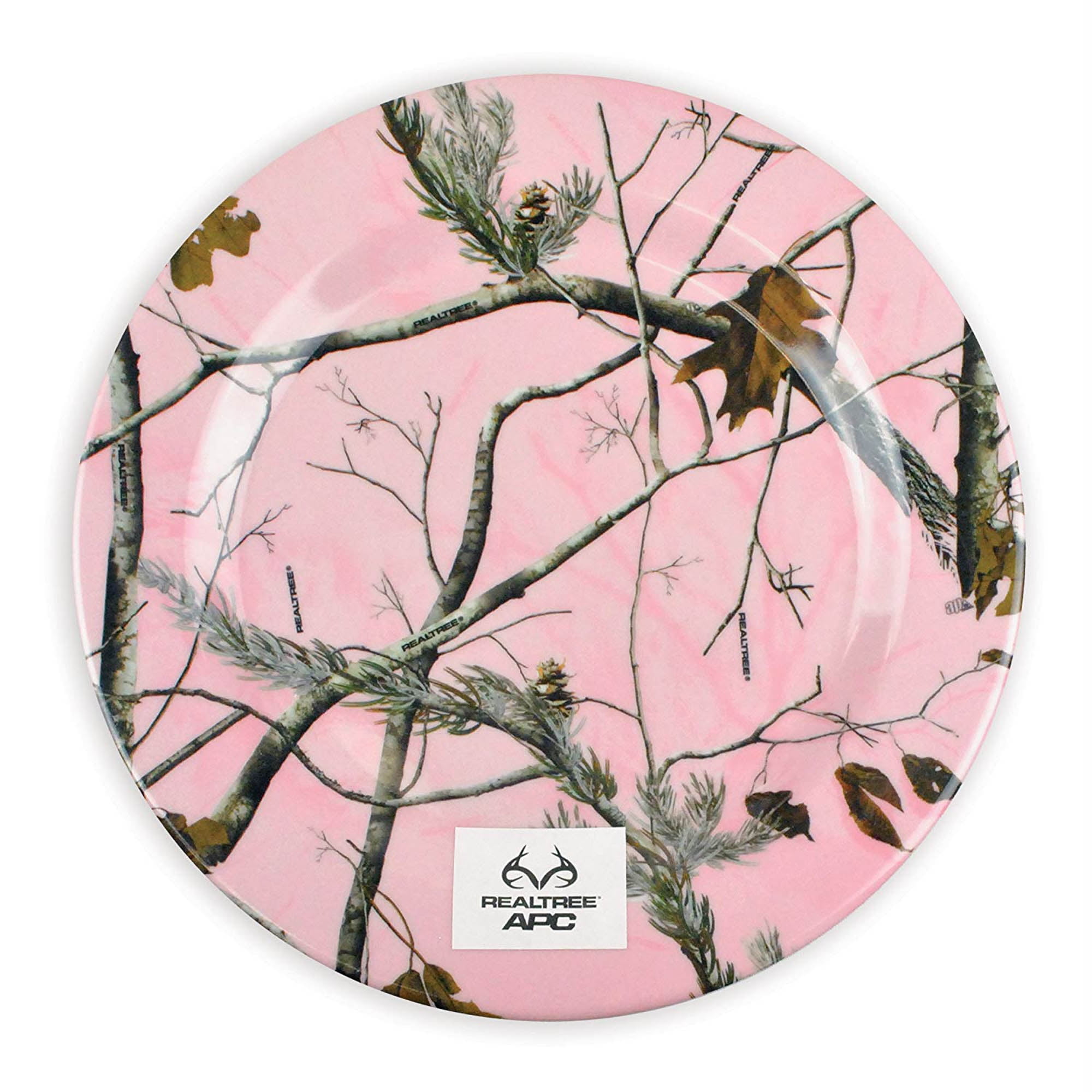 DII, Real Tree Side Plate, Melamine, 8" Diameter, Set of 12, Pink Camo ...