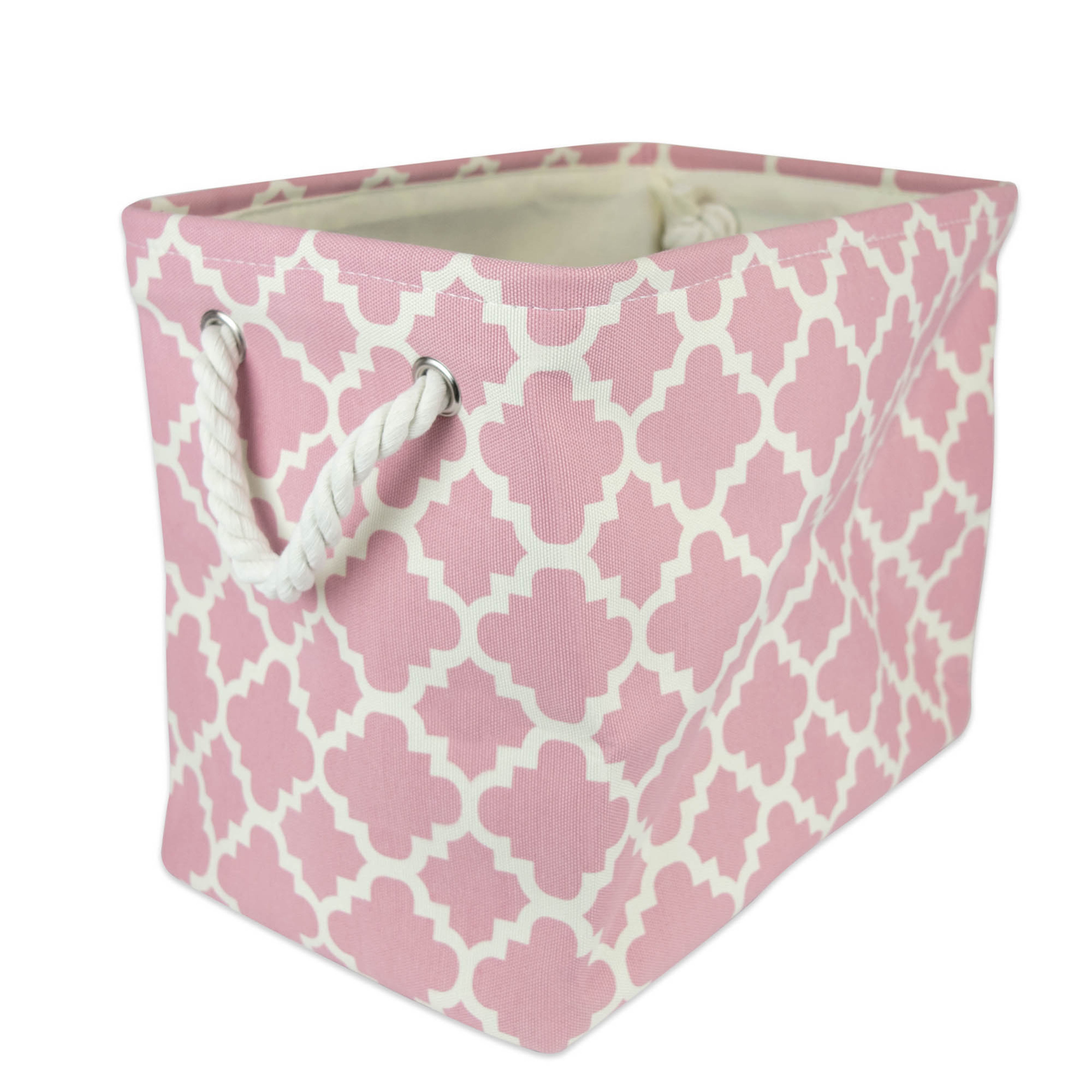 DII Polyester Bin Lattice Rose Rectangle Medium 16x10x12 - Walmart.com