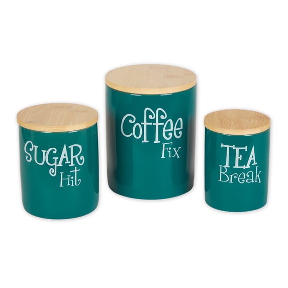 DII Retro Collection Ceramic 3-Piece Food Storage Canisters Set ...