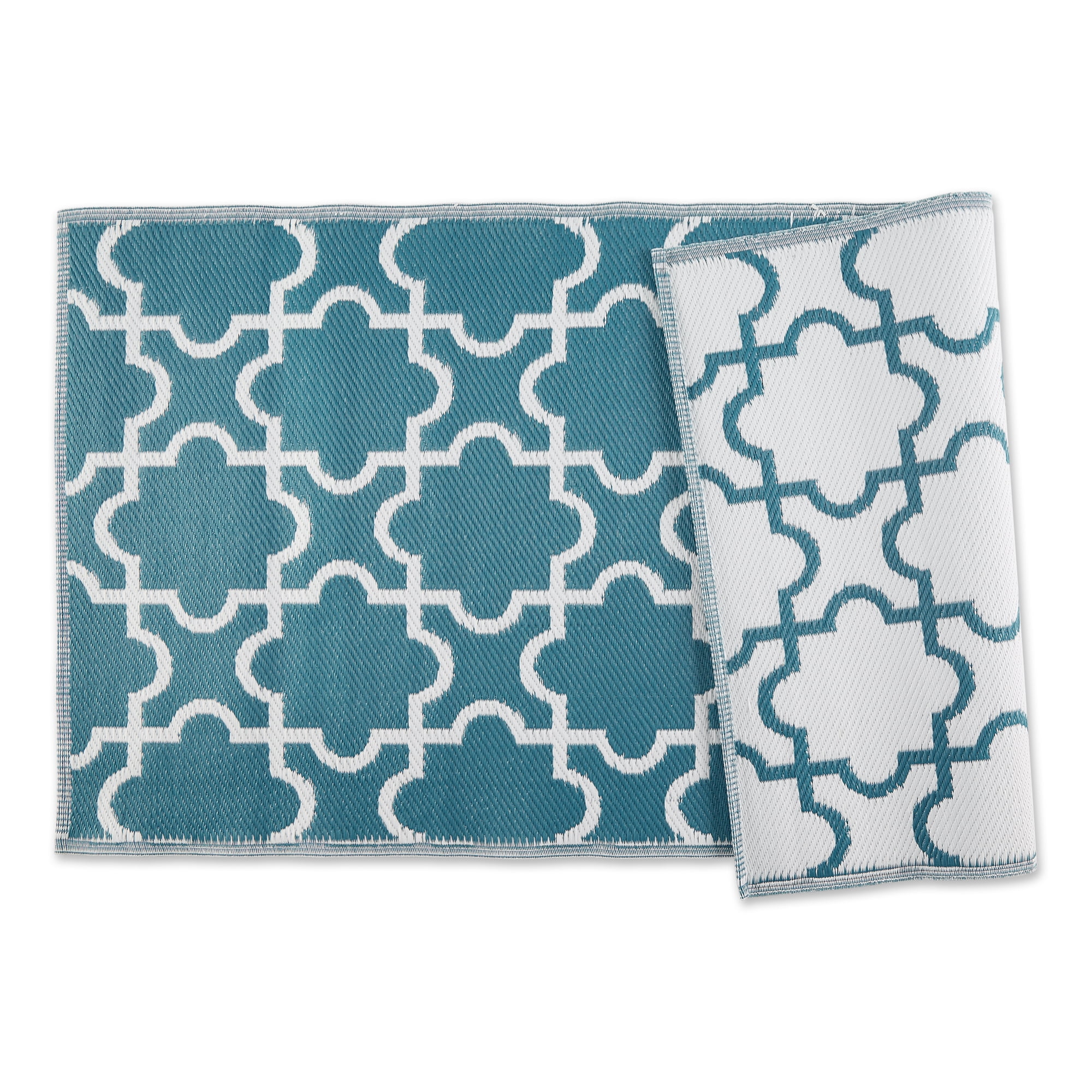 DII Reversible Indoor/Outdoor Lattice Woven Rug, Runner, 3x6 Ft, Storm ...