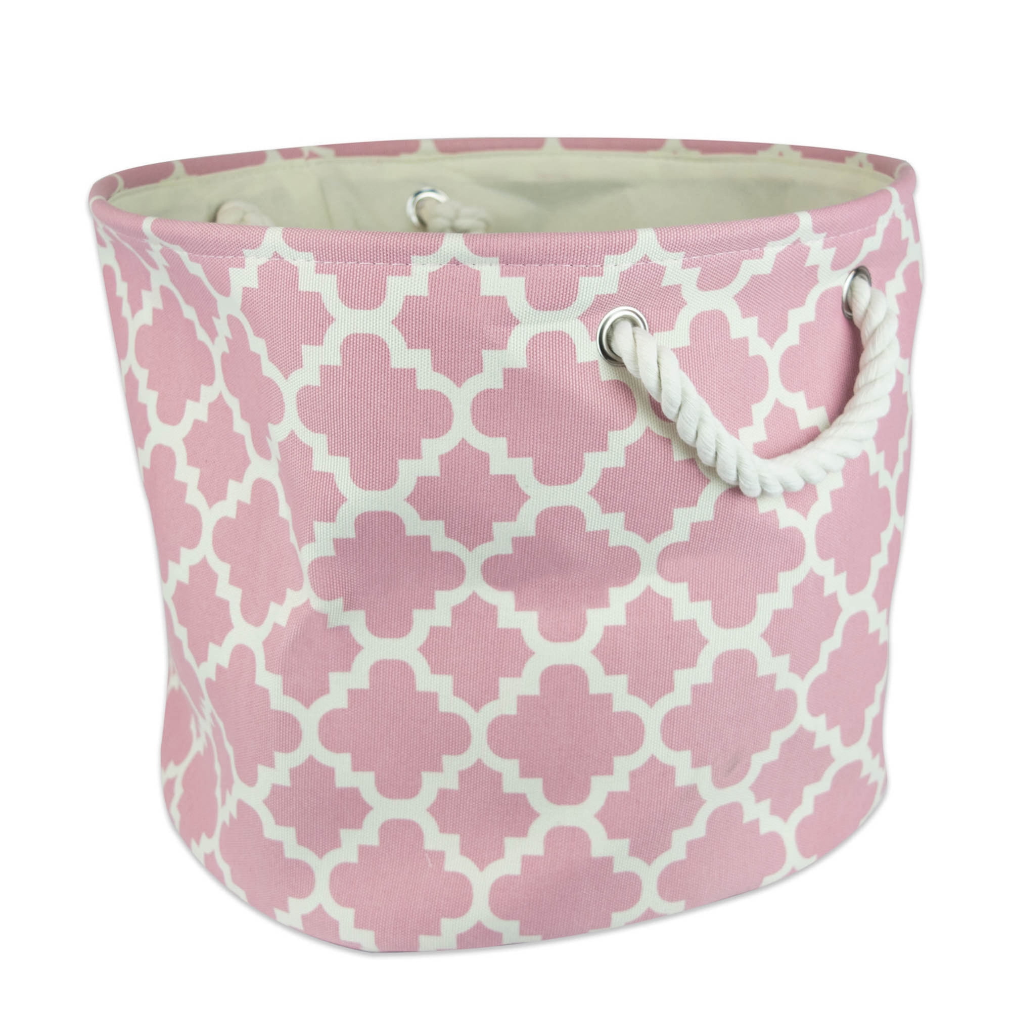 DII Round Lattice Decorative Bin, Medium, 100% Polyester, Multiple ...