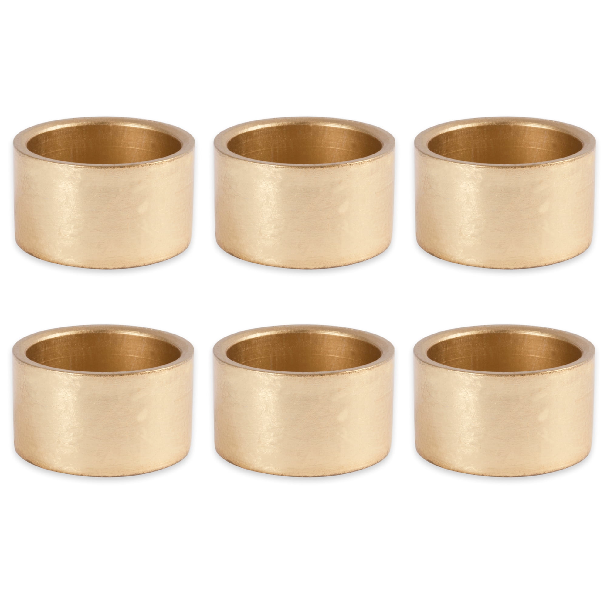 DII Gold Acrylic Painted Napkin Rings, Set of 6, Perfect for Dinner ...