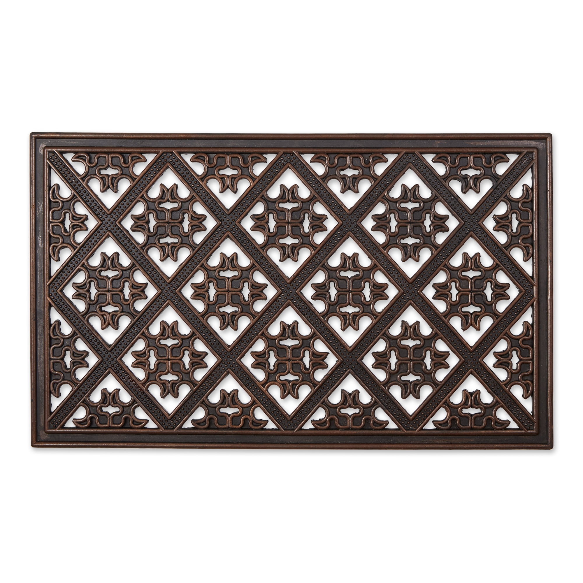 DII Rubber Doormats Collection All Weather, 18x30", Brown Diamond ...