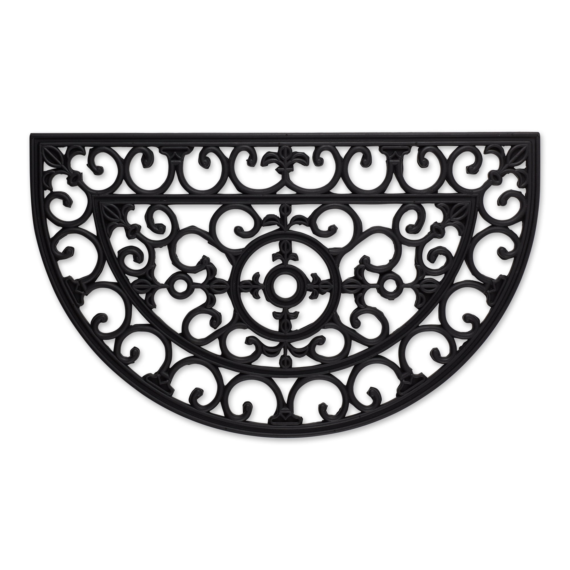 DII Rubber Doormats Collection All Weather, 18x30", Half Moon Scroll ...