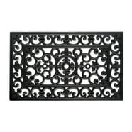 RugSmith Moulded Trellis Half-round Rubber Outdoor Doormat, 18" x 30 ...