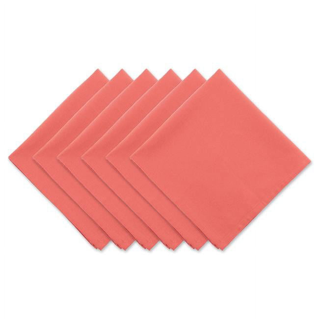 DII Solid Reef Napkin, Coral - Set of 6 - Walmart.com