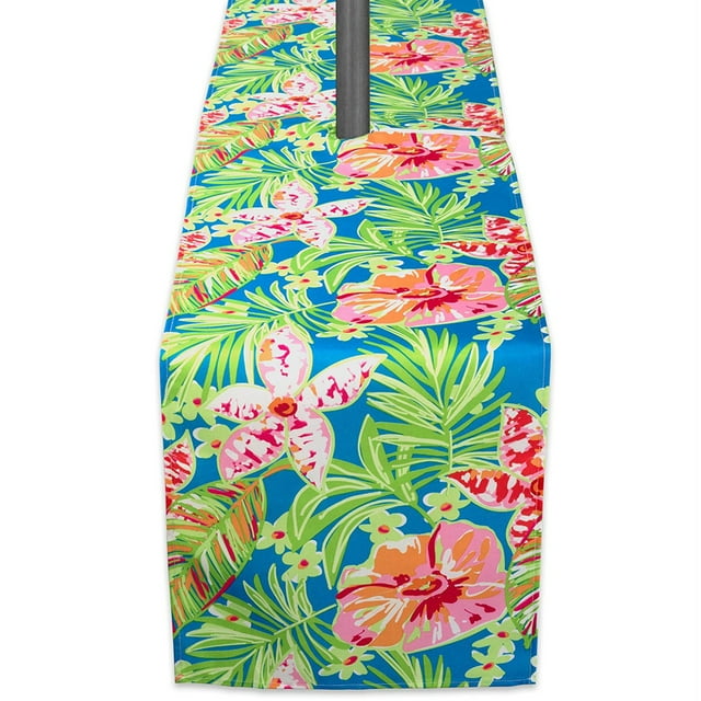 DII Summer Floral Outdoor Table Runner With Zipper - Walmart.com