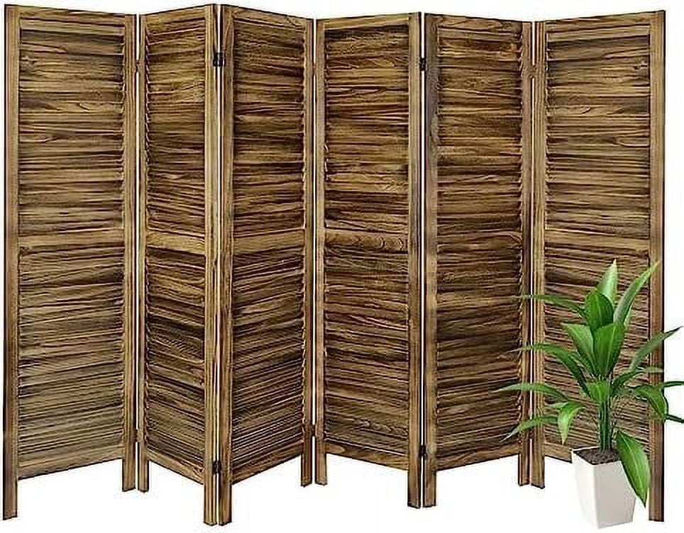 DIKTESSCW 4 Panel Room Dividers 5.6Ft Wood Room Divider and Partition ...