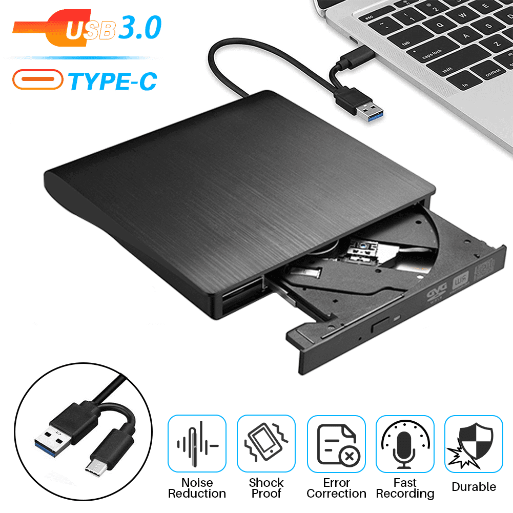 OWNTECH Portable External CD DVD Drive Burner Writer for Laptop ...