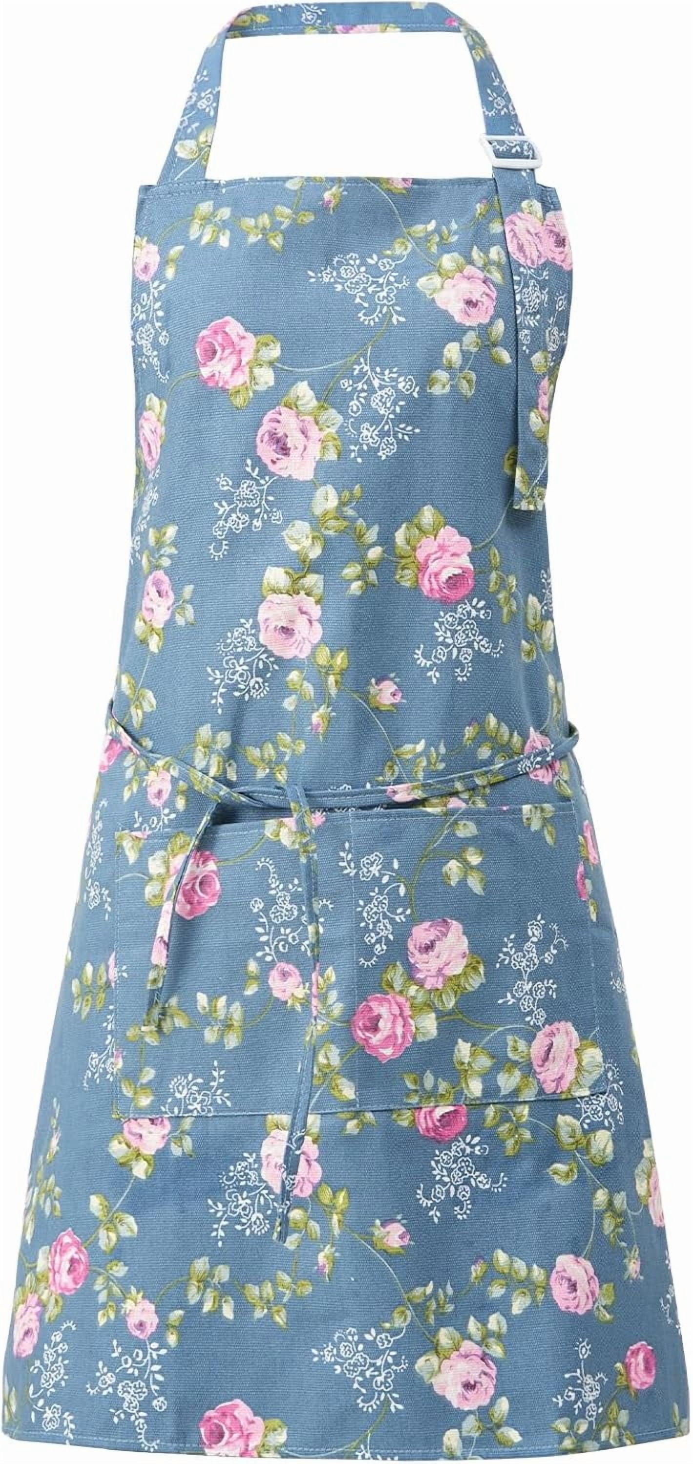 DILLMAN Aprons for Women with Pockets Cotton Linen Cooking Kitchen ...