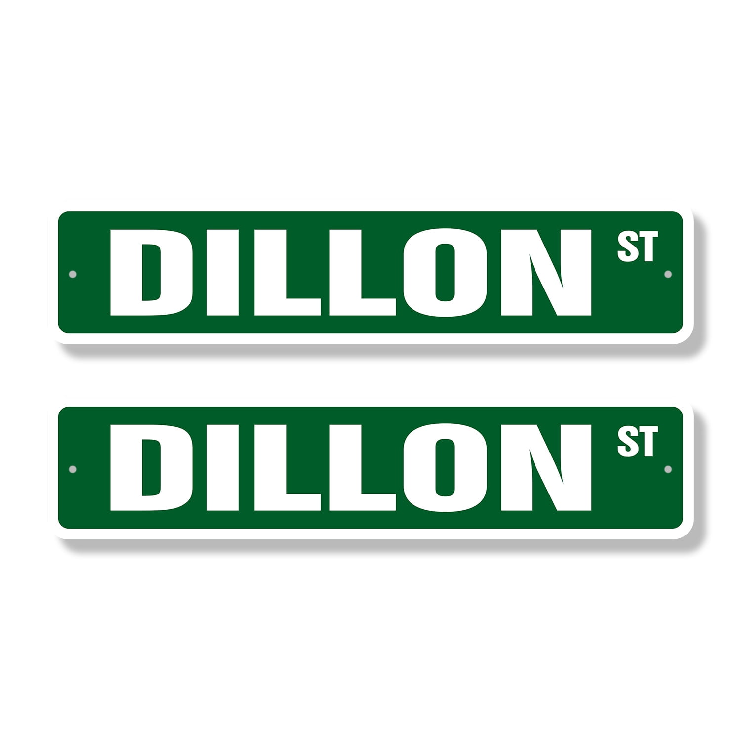 DILLON Classic Street Sign (2 Pack) Childrens Name Room Sign Road Sign ...