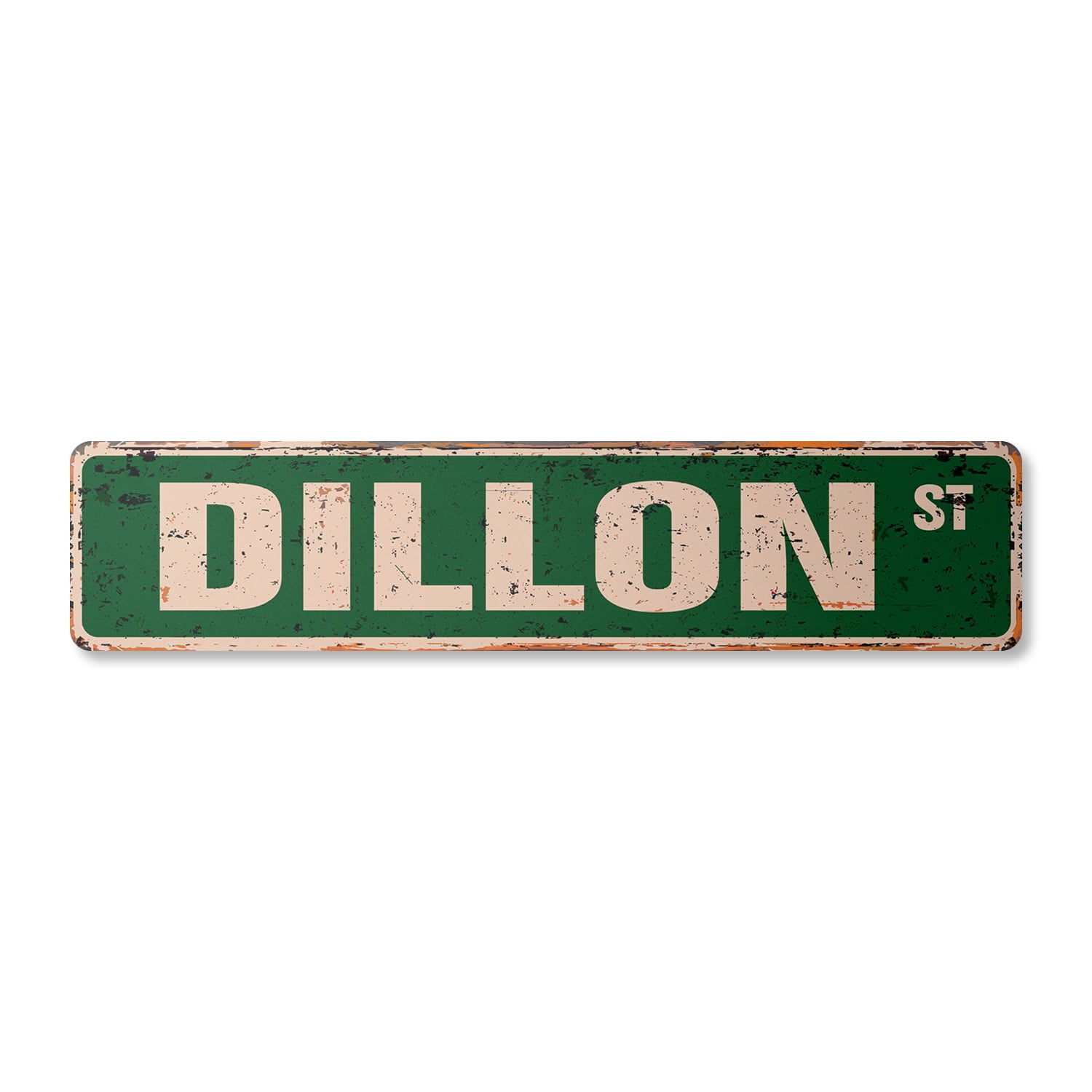 DILLON Vintage Plastic Street Sign Childrens Name Room Sign | Indoor ...