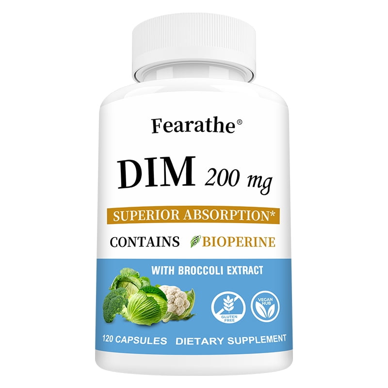 DIM 200 MG Supplement Diindolymethane with BioPerine for Enhanced ...