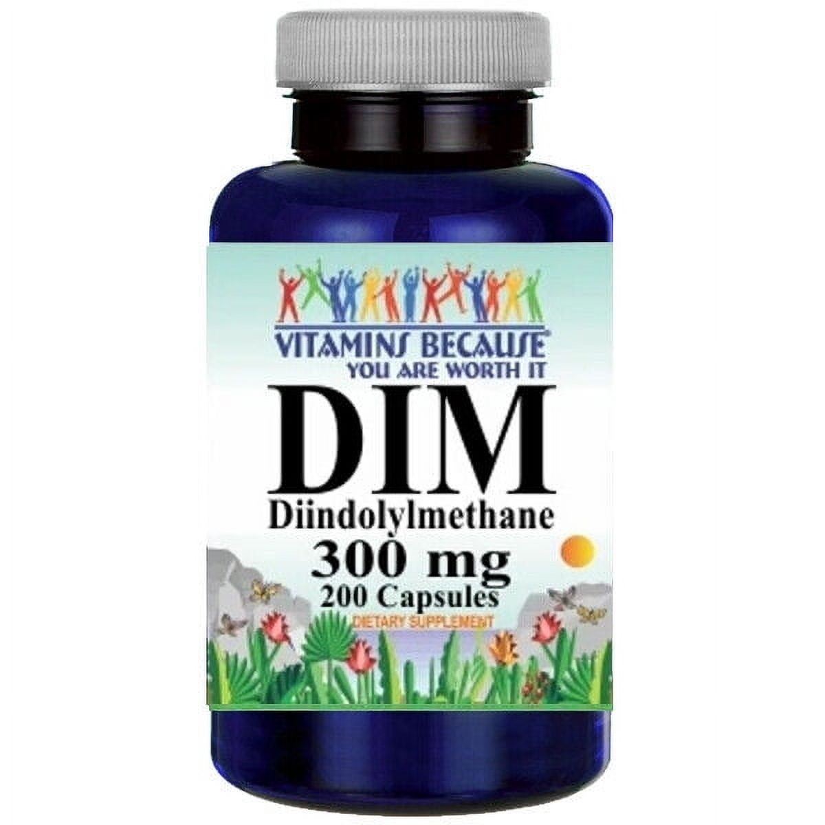 DIM (Diindolylmethane) 300mg 200 Caps USA Made FDA Facility - Walmart.com