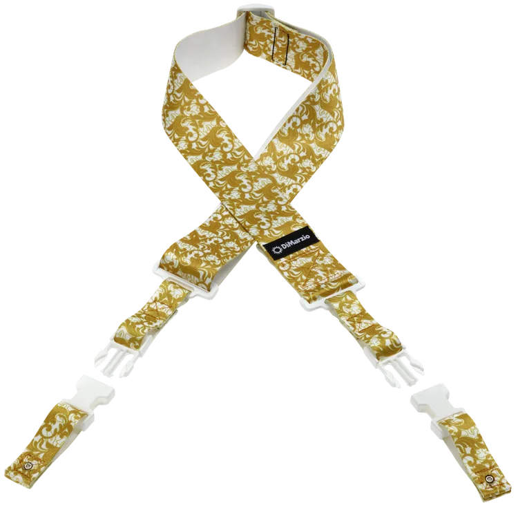 DIMARZIO UTOPIA GRAPHIC WEB STRAP - WHITE/GOLD - Walmart.com