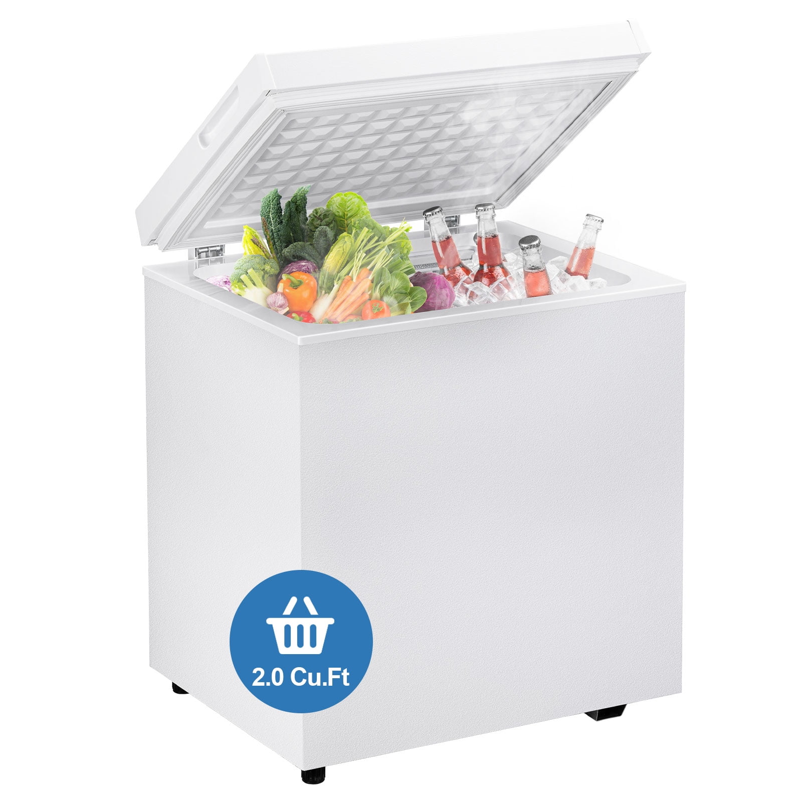 DIMEDEAL 2.0 Cu.Ft Chest Freezer, Compact Mini Deep Freezer with 7 Temp ...