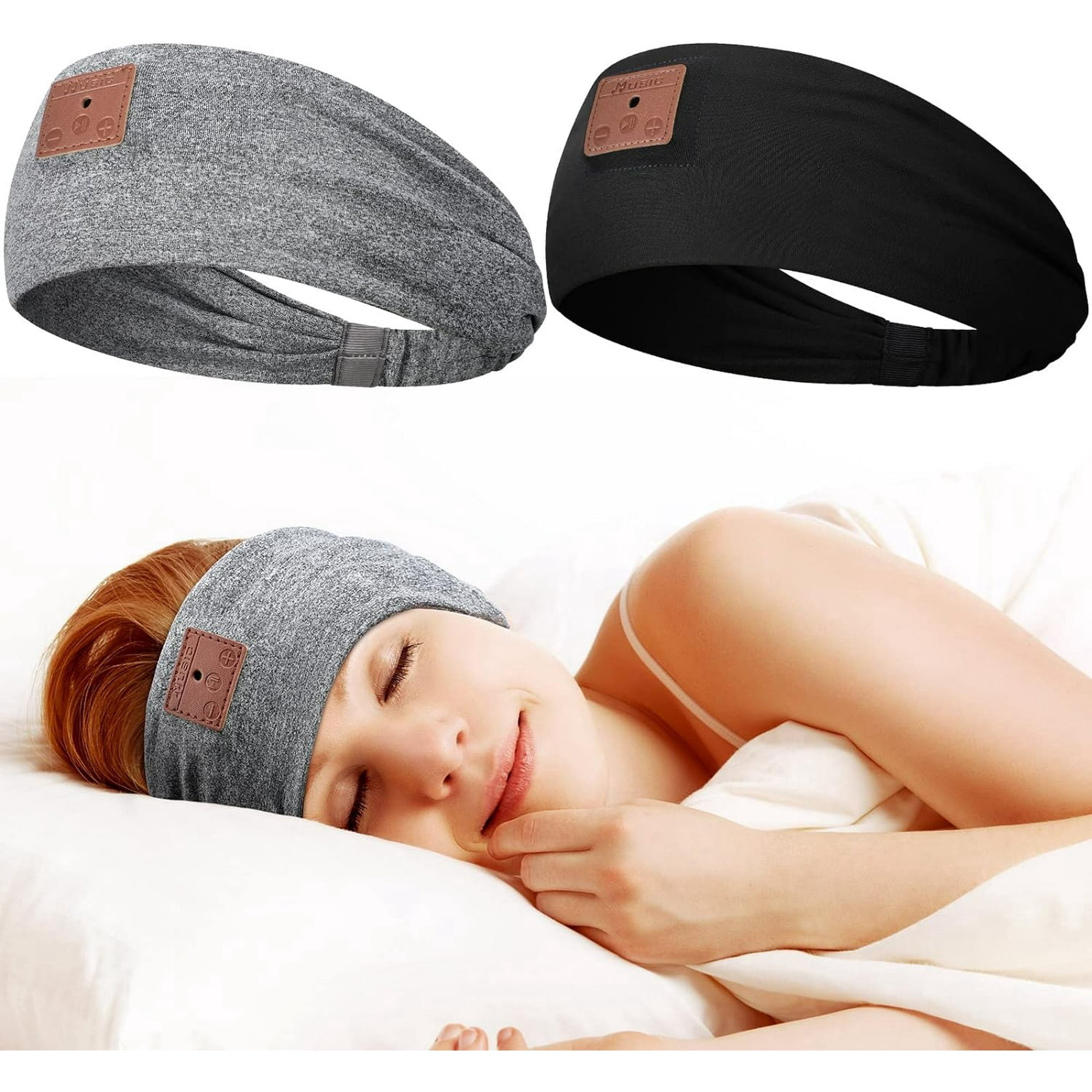 DIMEN Sleep Headband Headphones Bluetooth with Mic - HD Sound for Side ...