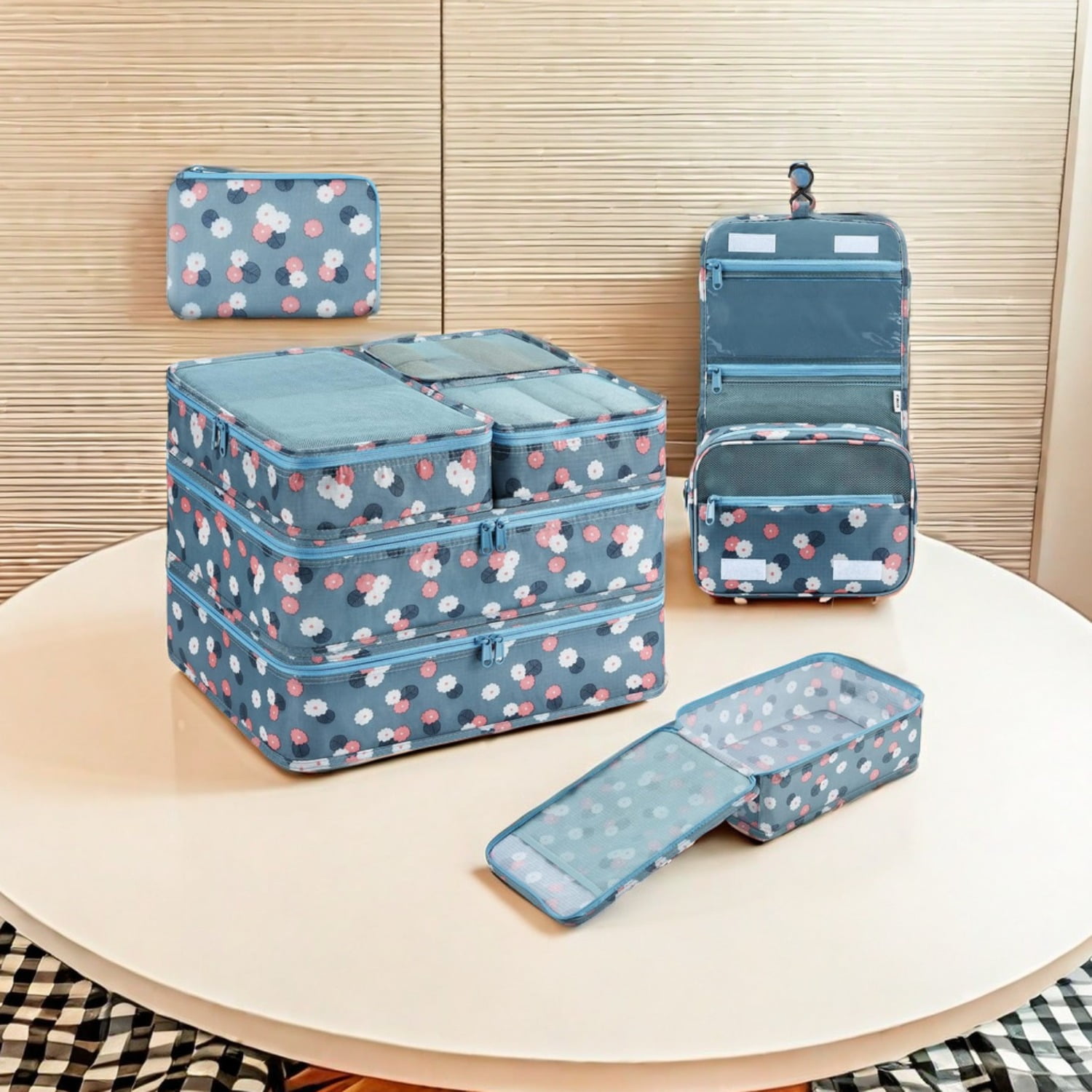 LEFEE 8 Pcs Packing Cubes for Travel - Travel Cubes for Suitcase ...