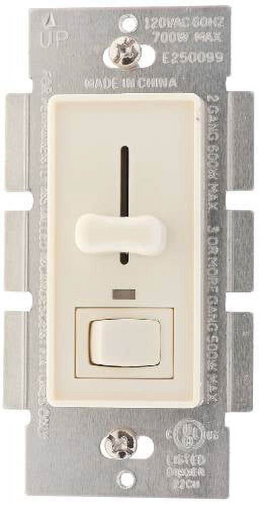 DIMMER SLIDE STYLE 700W SINGLE POLE OR 3 WAY ALMOND per 3 Each ...