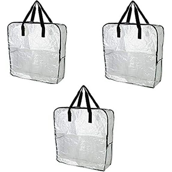 DIMPA 3 pcs Extra Large Storage Bag, Clear Heavy Duty Bags, Moth and ...